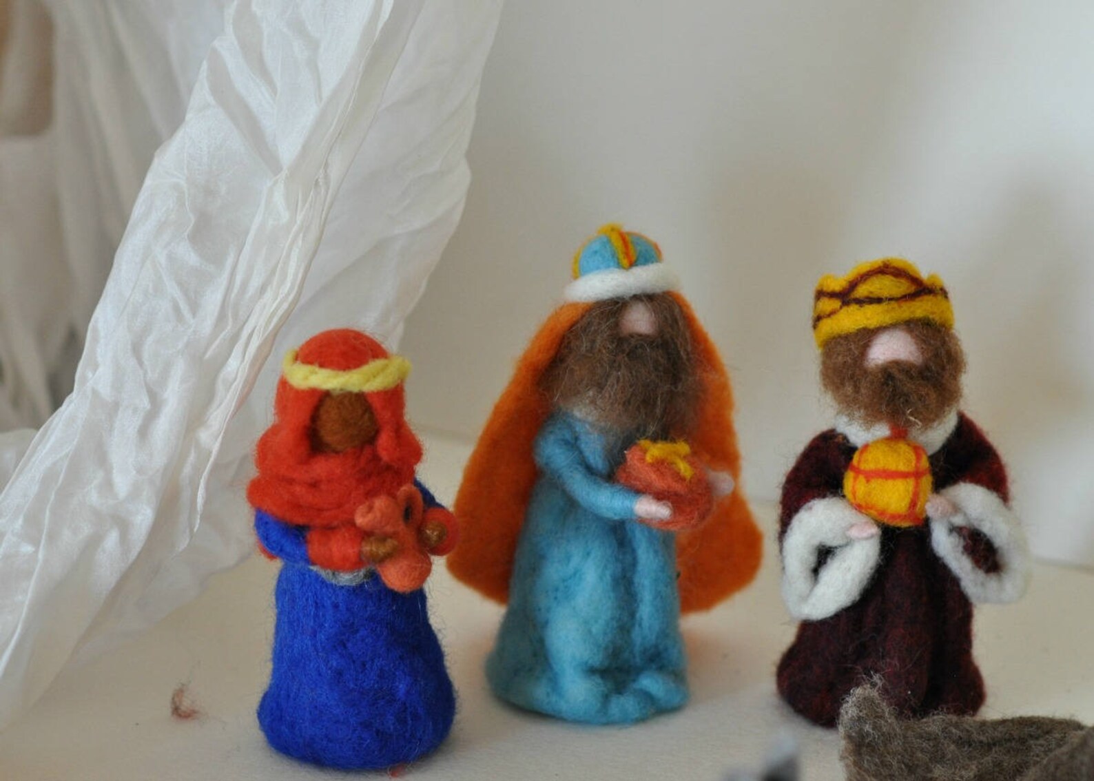 Needle Felted-nativity Set-nativity-waldorf Wise | Etsy