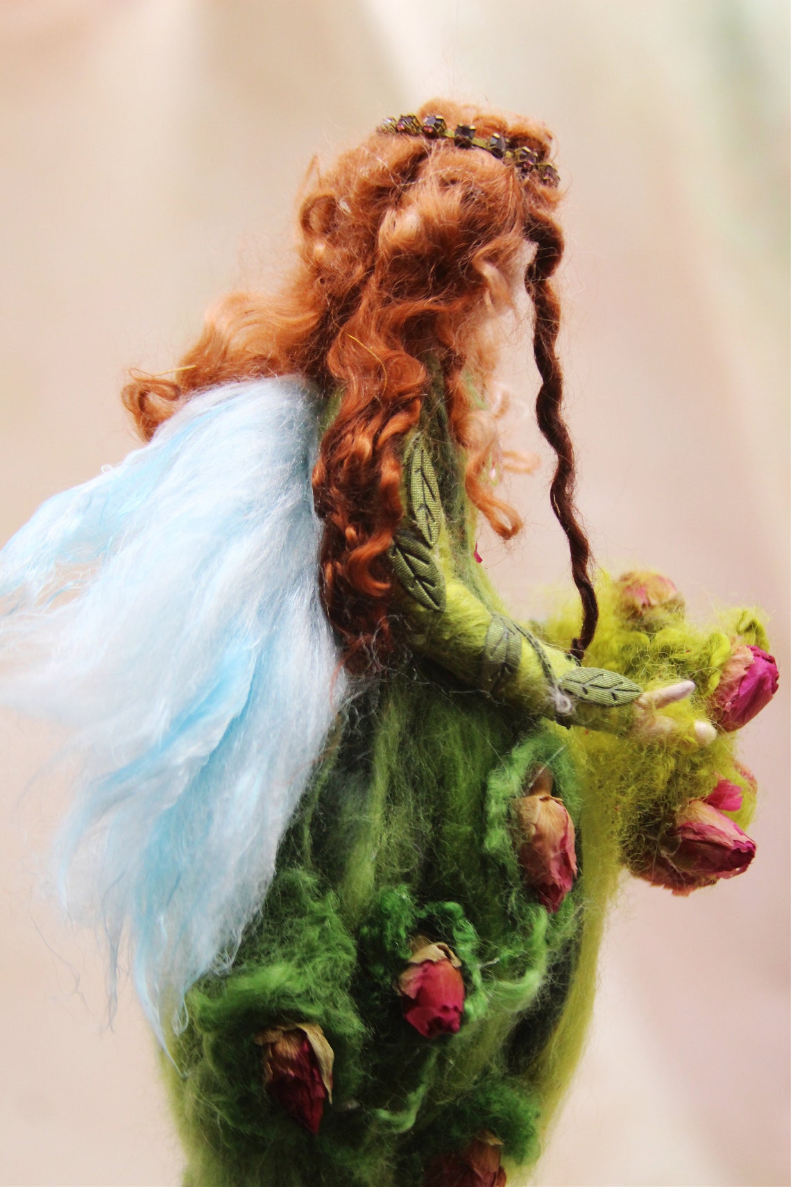 Rose Garden Fairy by Art of Felting Needle Felted Fairy - Etsy UK