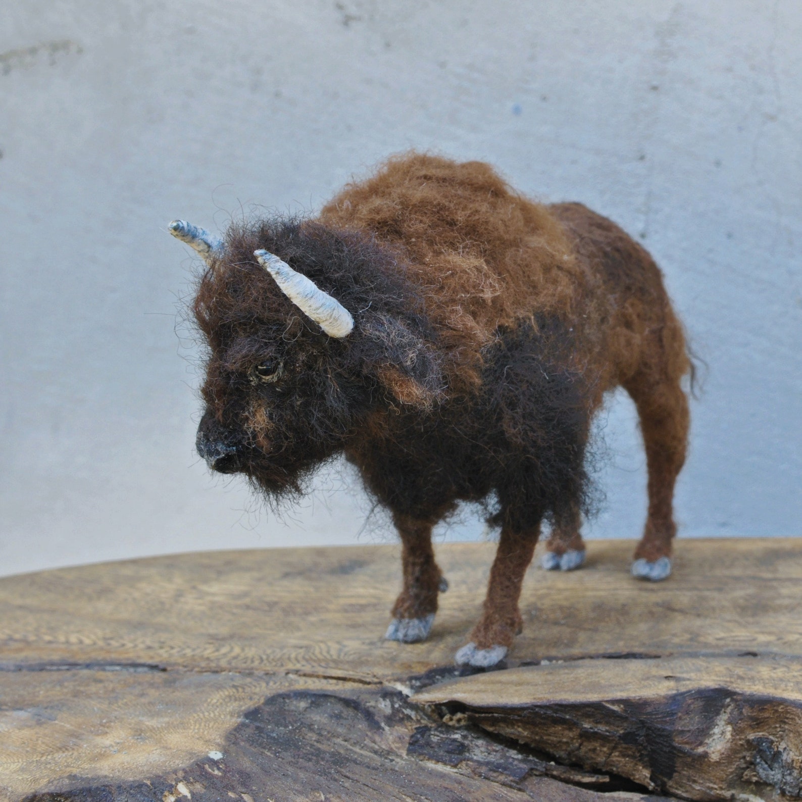 Needle Felted Animals . Needle Felted Bison. | Etsy