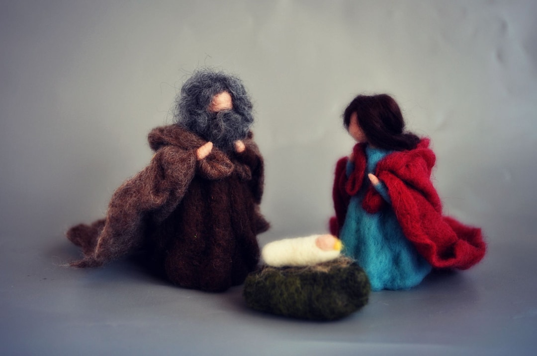 Needle Felted Nativity Scene. Nativity Set. Waldorf Education. 3 Pieces ...