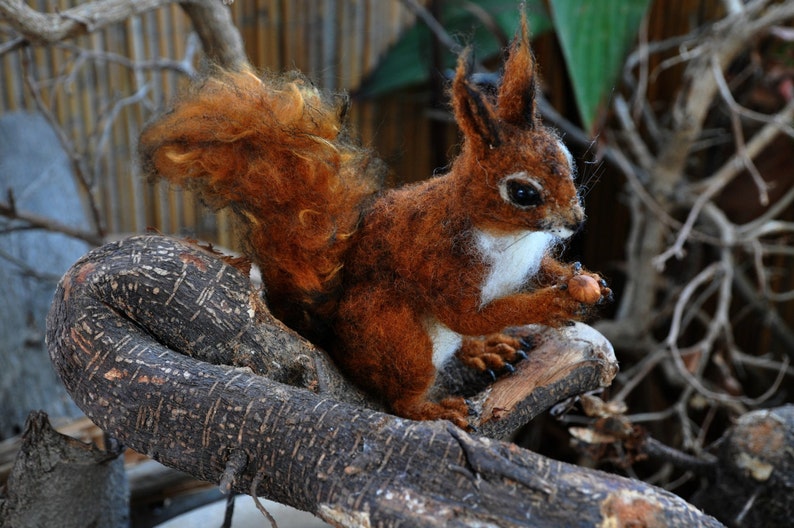 Needle Felted Animal. Red Squirrel. Made to Custom Orders - Etsy UK
