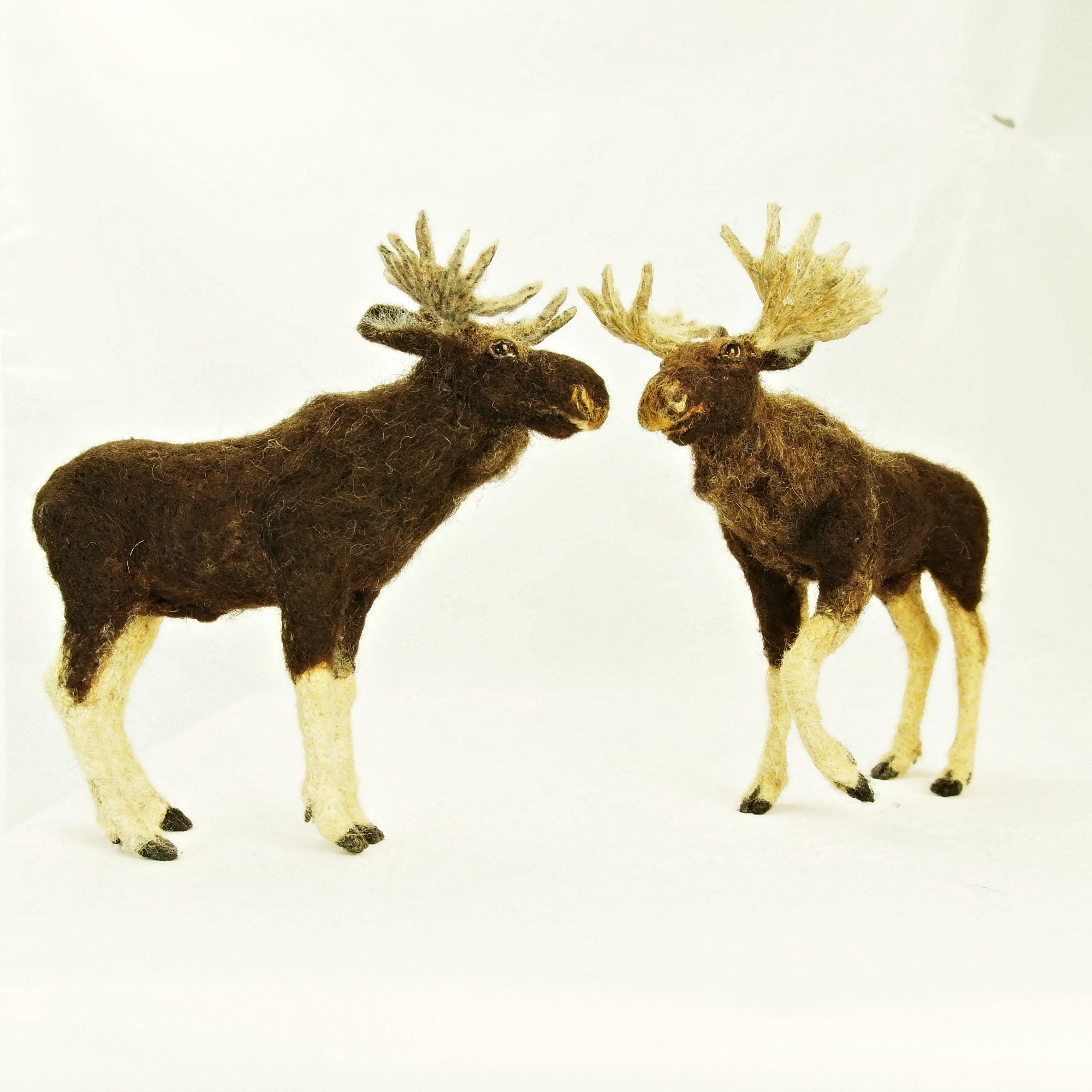 Needle Felted Animal. Felted Moose. Made to Order - Etsy Israel