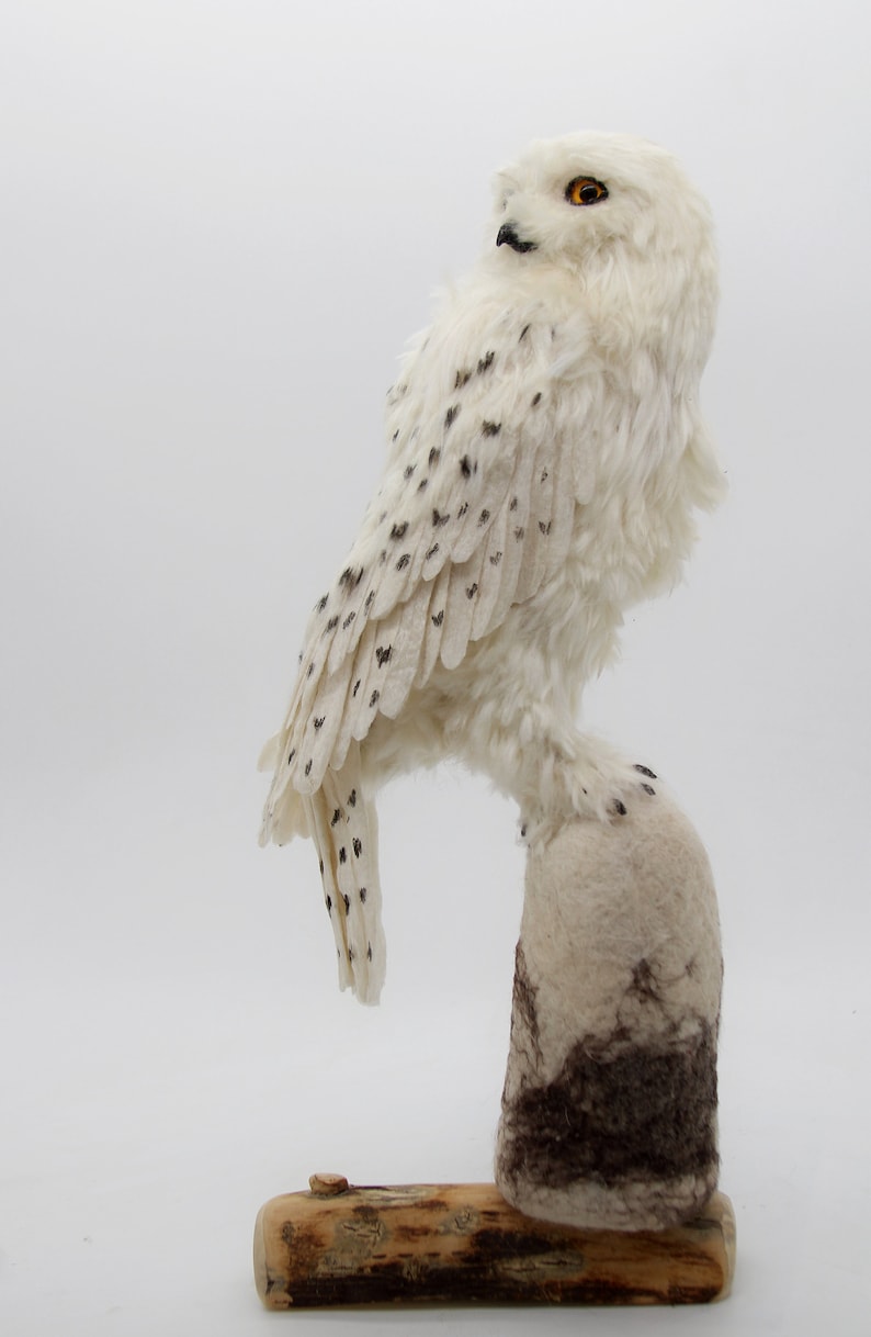 Snowy Owl Christmas Tree Topper. Needle Felted Snowy Owl. | Etsy UK