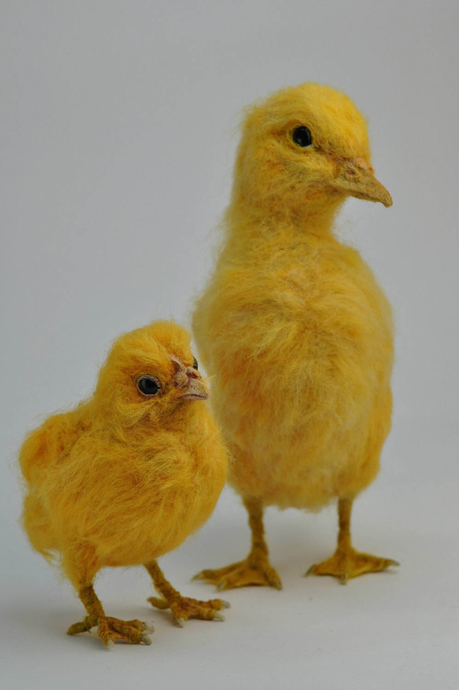 Needle Felted Bird Yellow Easter Duckling Bird Soft Sculpture. - Etsy