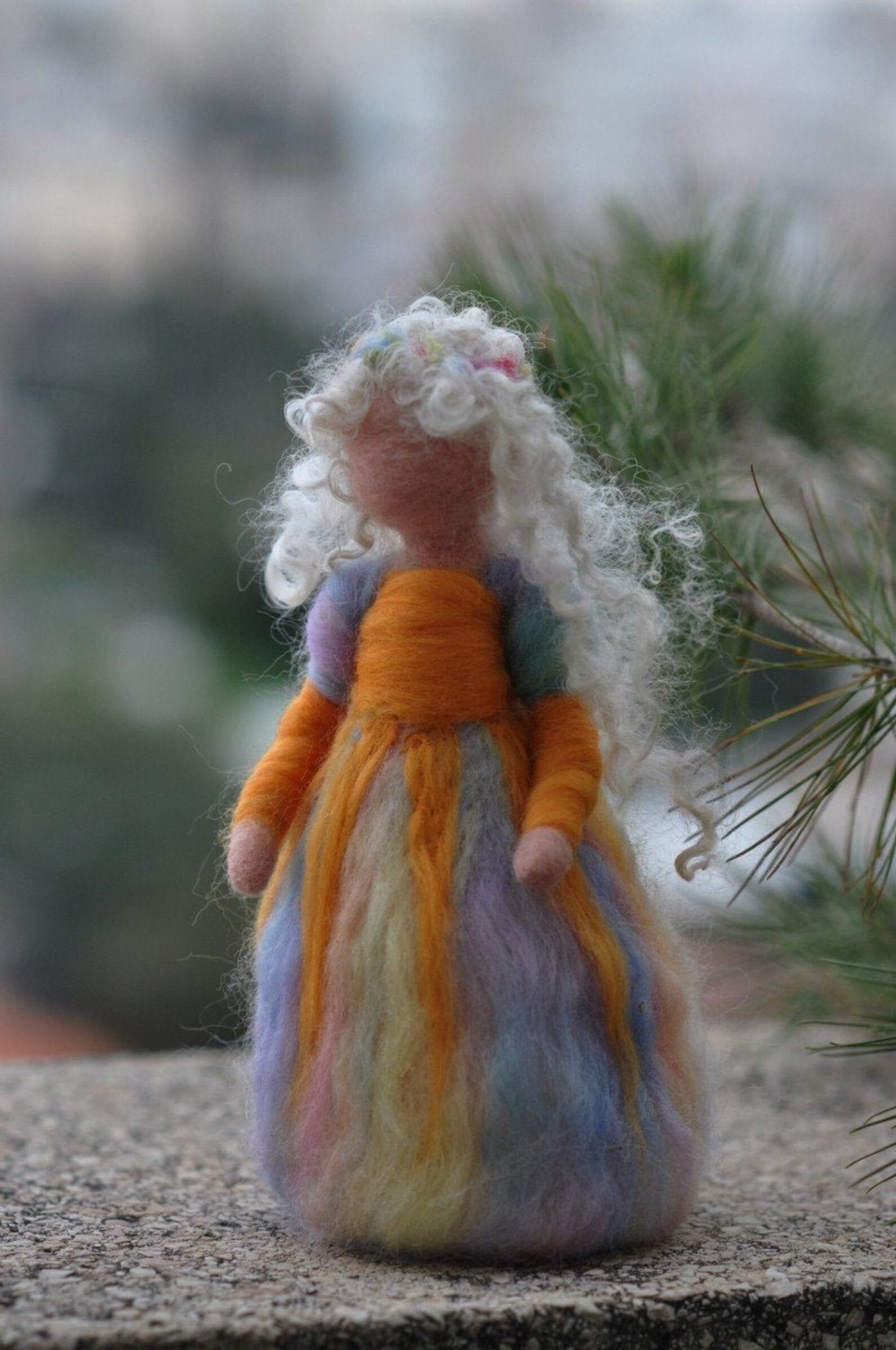 Needle Felted Waldorf-summer Maiden-soft Sculpture-standing - Etsy