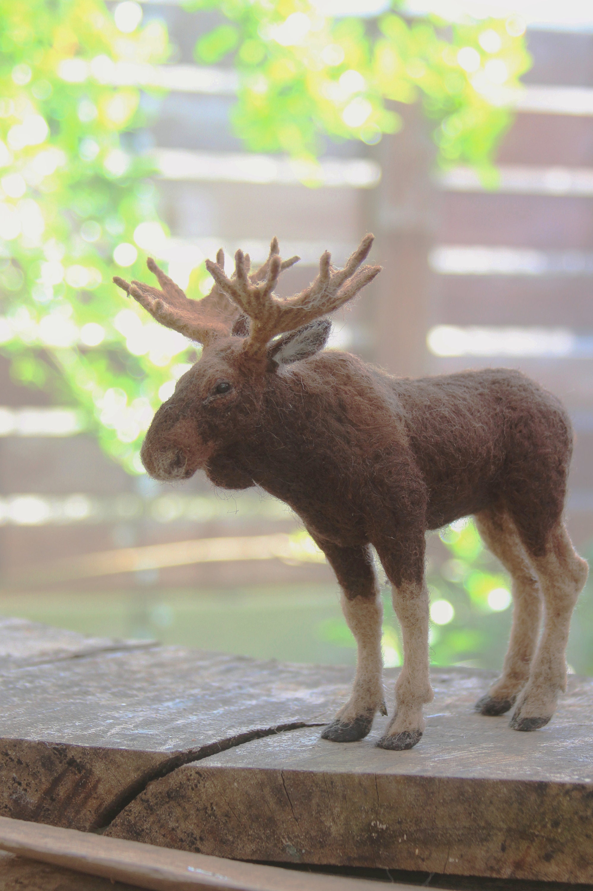 Needle Felted Animal. Felted Moose. Made to Order - Etsy Israel