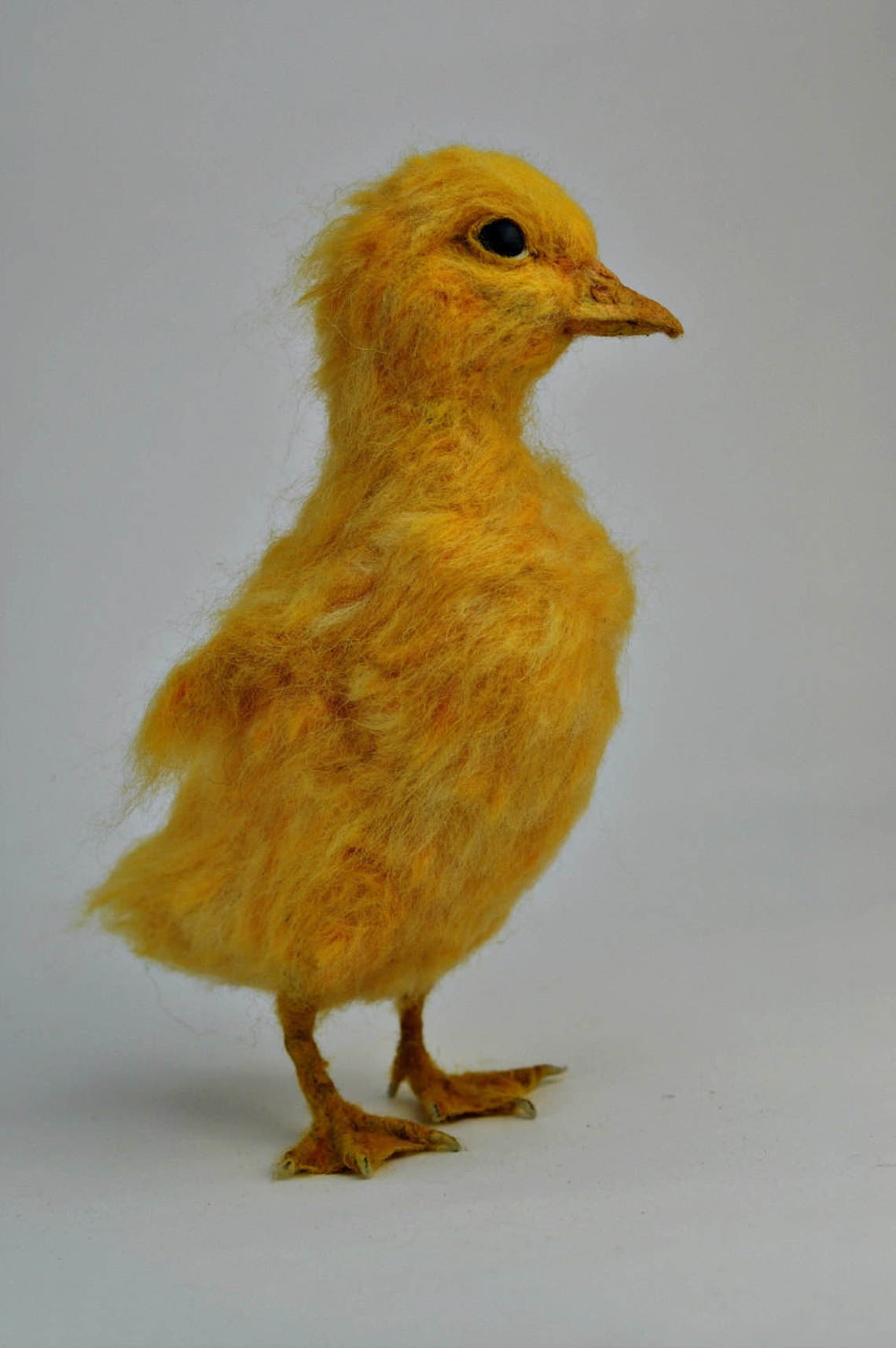Needle Felted Bird Yellow Easter Duckling Bird Soft Sculpture. - Etsy