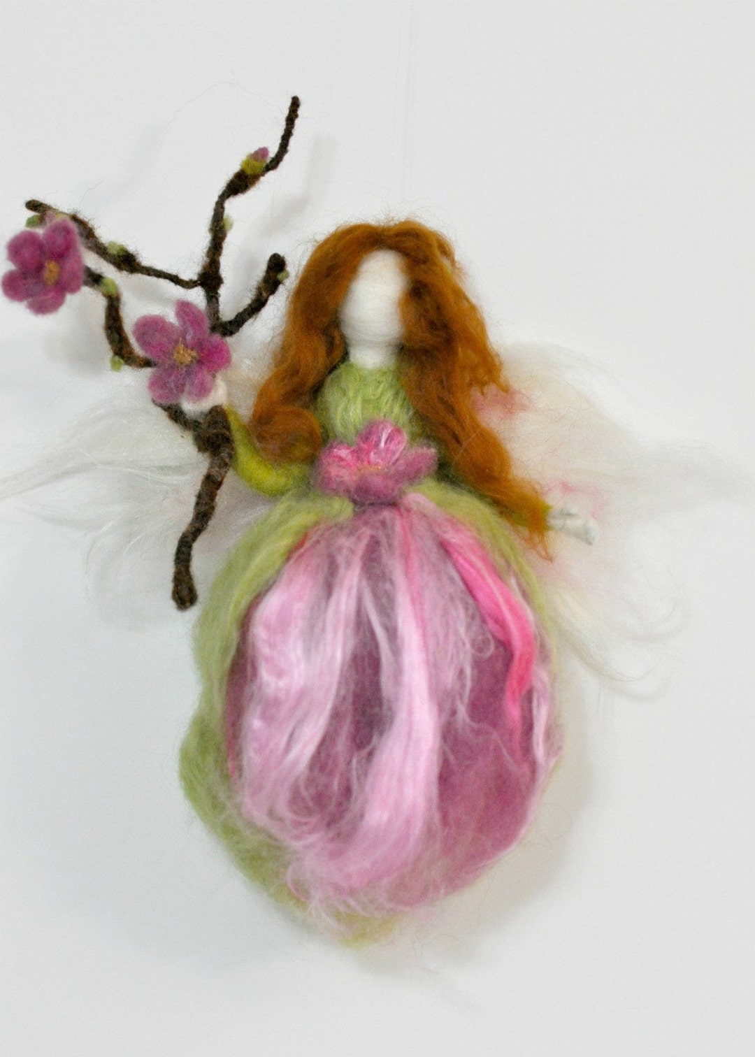 Needle Felted Spring Fairy: Waldorf Soft Sculpture, Bendable Arms. - Etsy