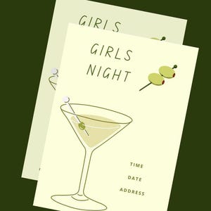 Girls Night Invite | Editable Digital Download - Etsy