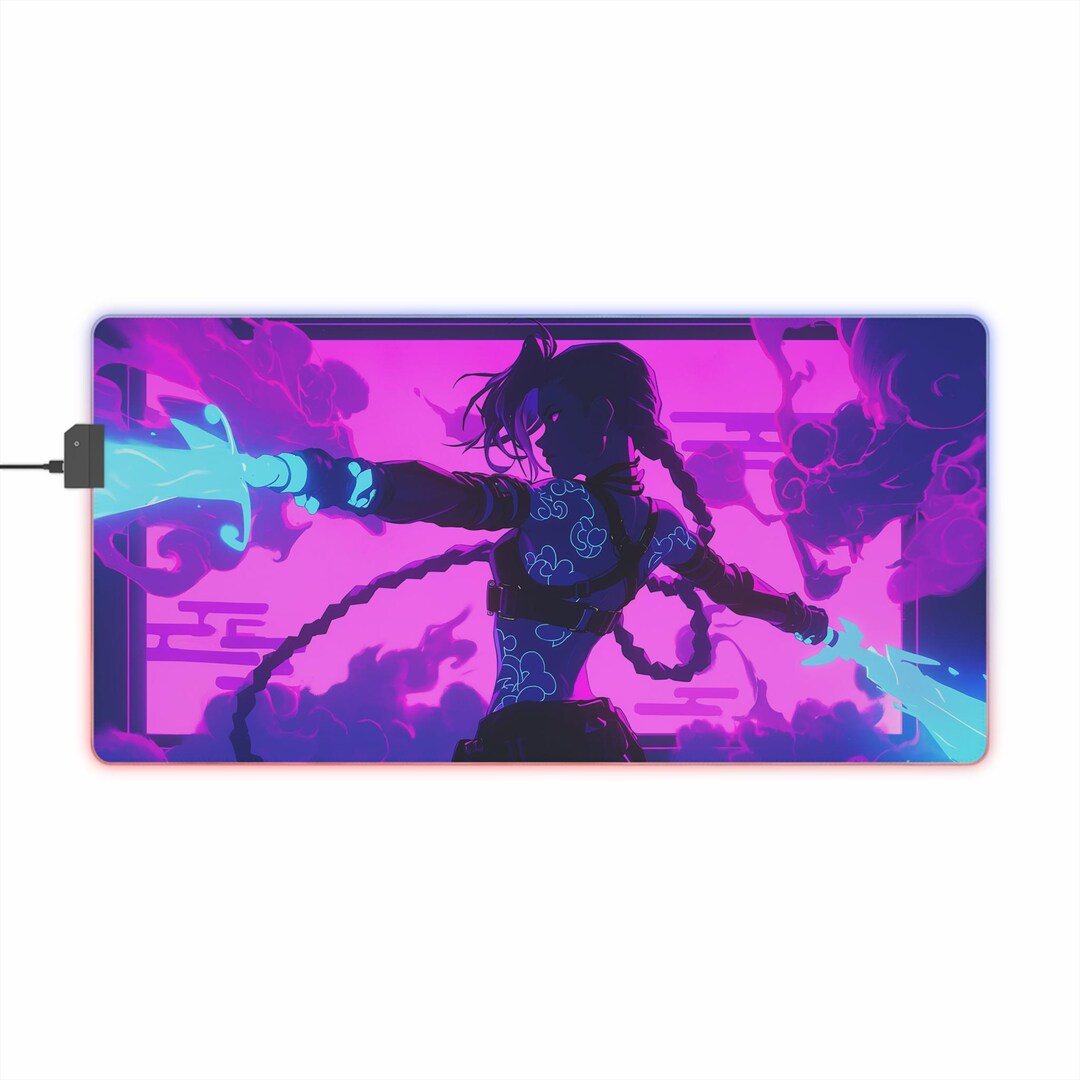 Jinx Arcane LED Gaming Mouse Pad, League of Legend Desk Mat, Office ...