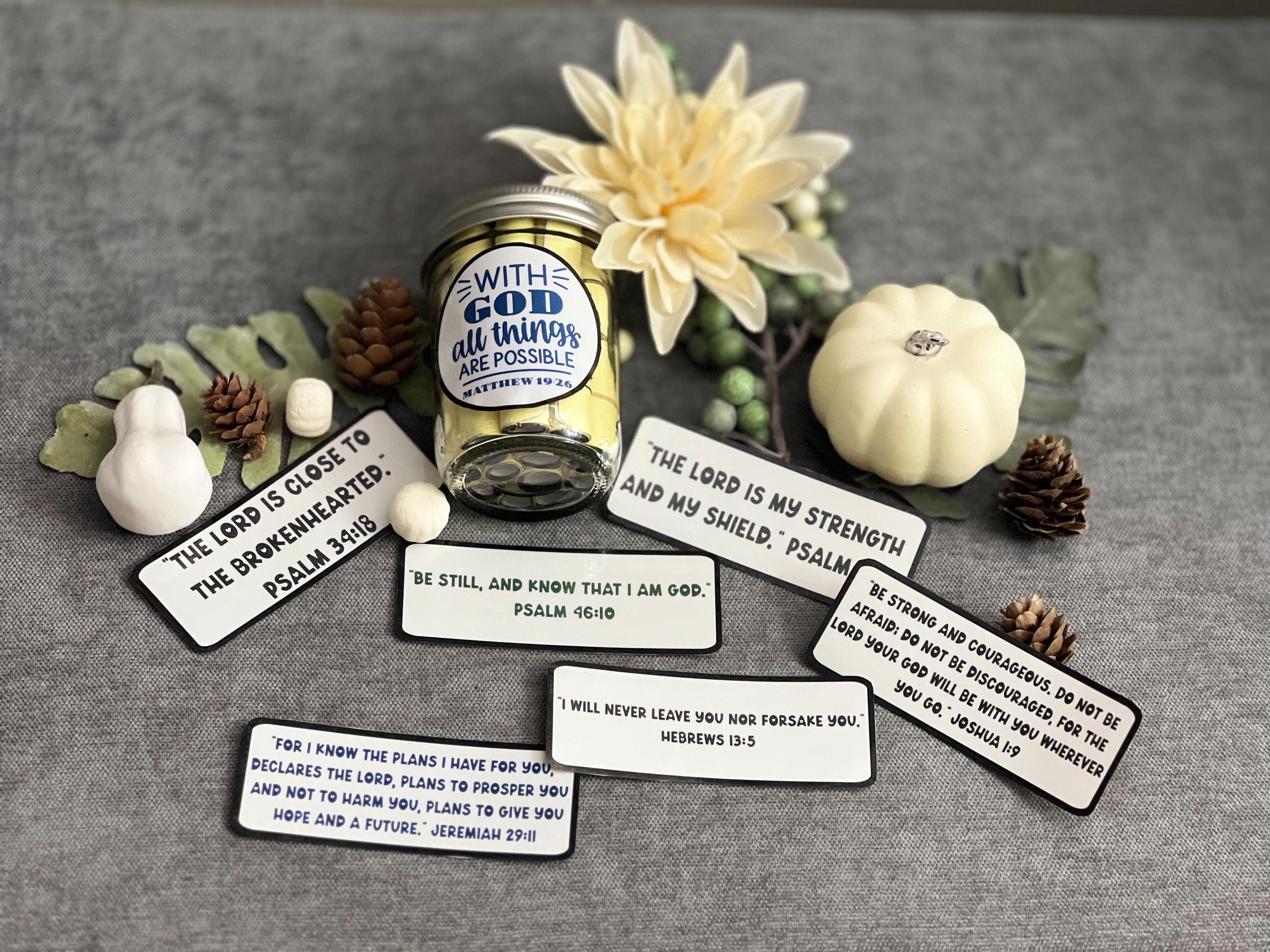 Christian Gift Jar, Bible Verses for Emotions and Feelings, Encouraging ...