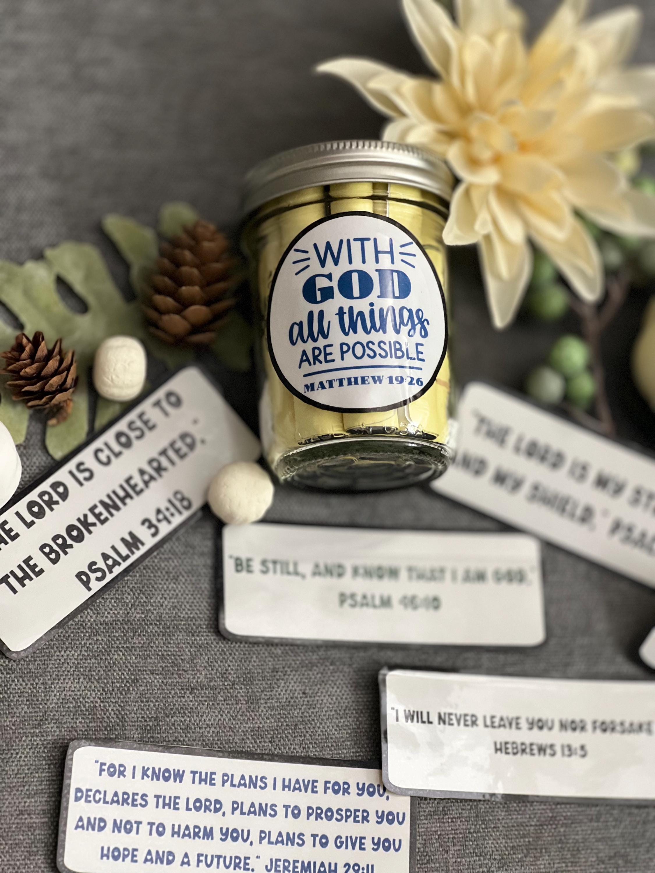 Christian Gift Jar, Bible Verses for Emotions and Feelings, Encouraging ...