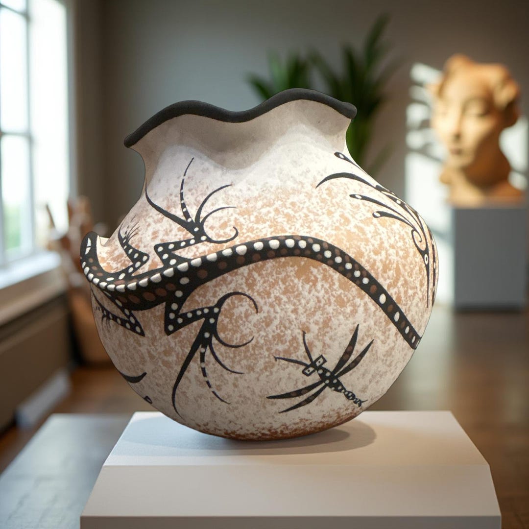 Native American Zuni Pueblo Handmade Pottery by Deldrick Cellicion - Etsy