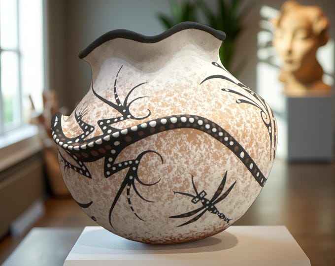 Native American Zuni Pueblo Handmade Pottery by Deldrick Cellicion - Etsy
