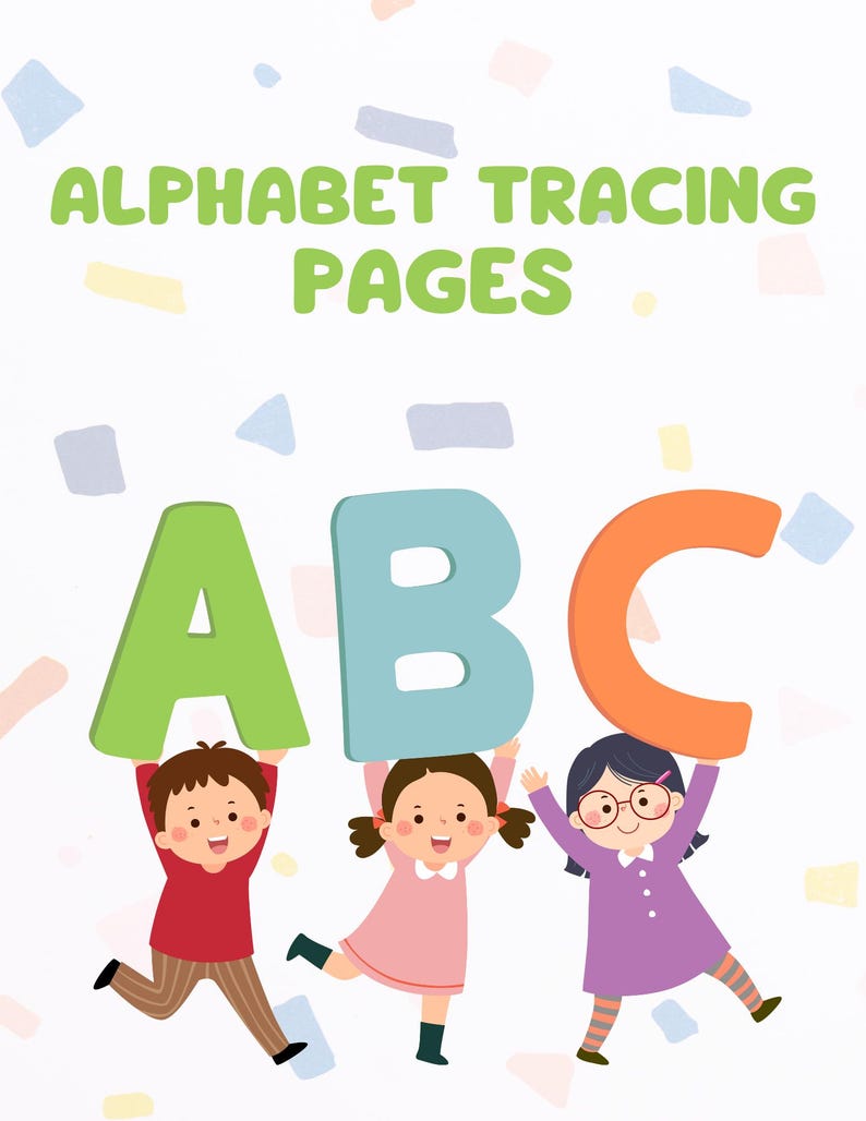 Alphabet Tracing Pages, Preschool Kindergarten Printables, Homeschool ...