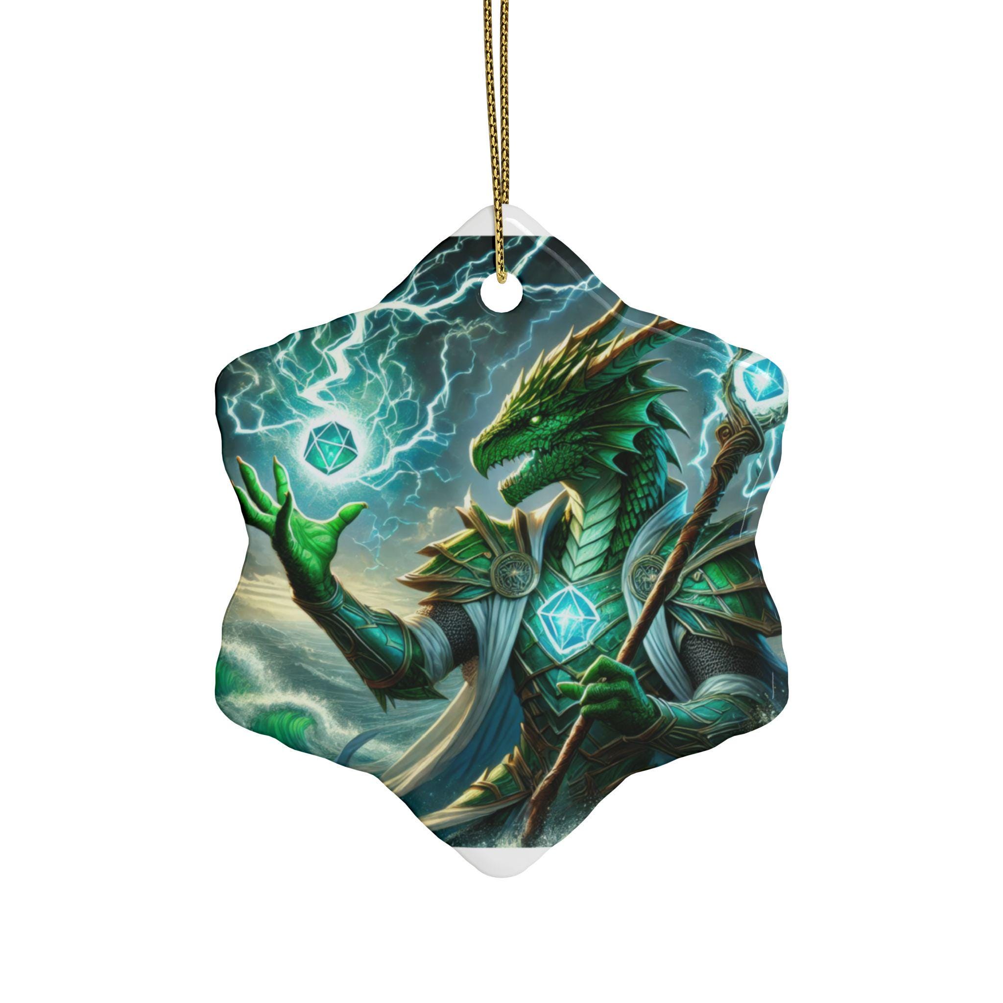 Emerald Dragonborn Tempest Cleric Decorative Ornaments, Ceramic 1pcs ...