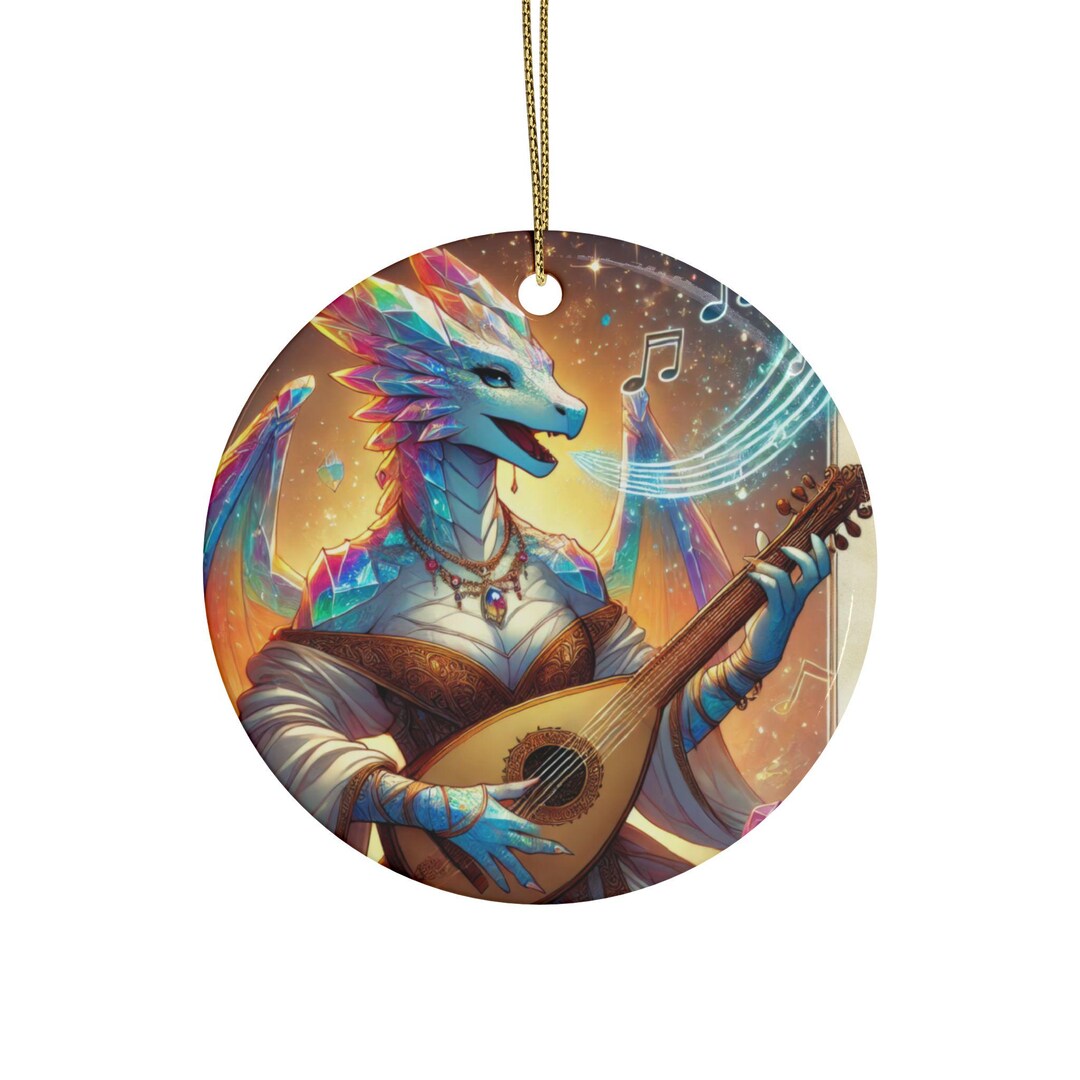 Female Crystal Dragonborn Bard Decorative Ornaments, Ceramic 1pcs, 5pcs ...
