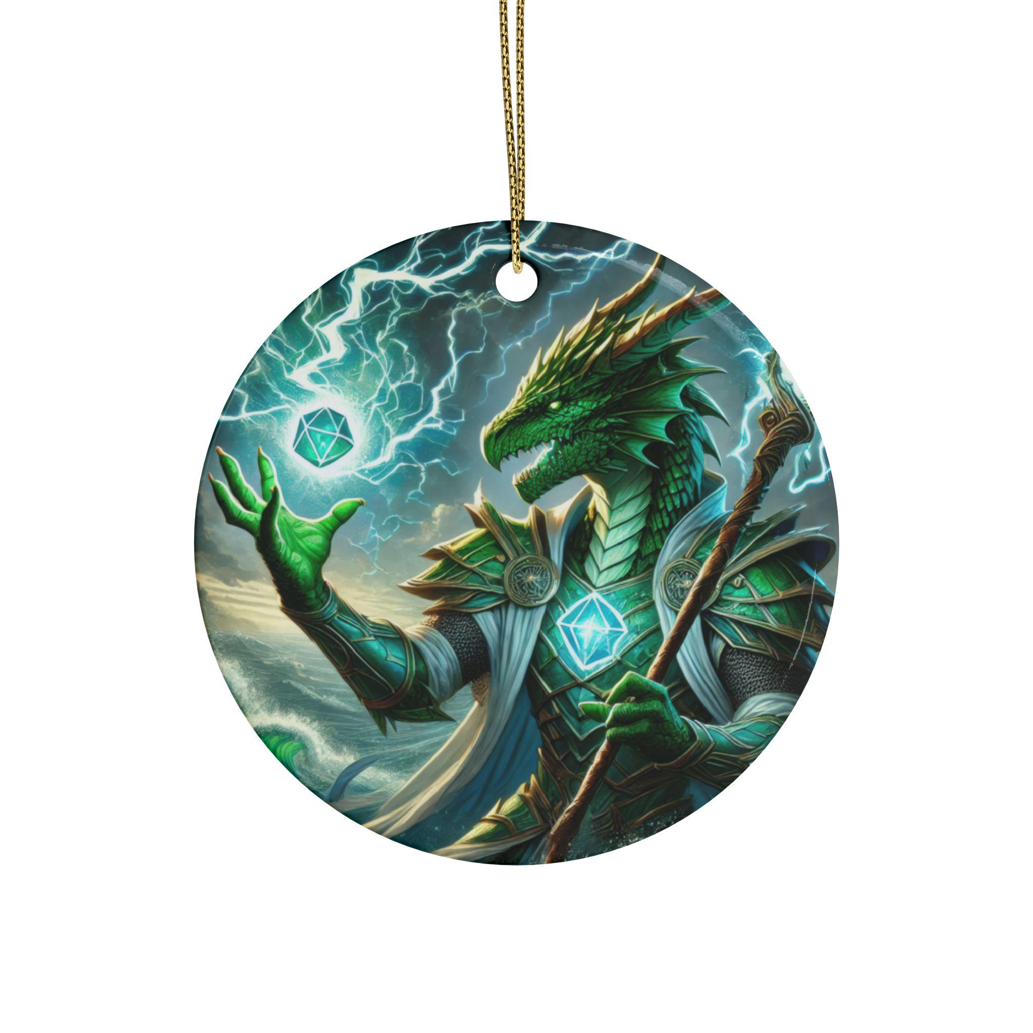 Emerald Dragonborn Tempest Cleric Decorative Ornaments, Ceramic 1pcs ...