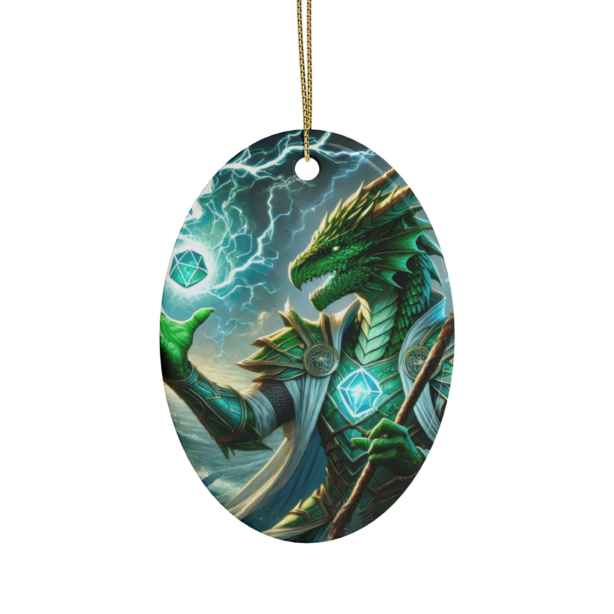 Emerald Dragonborn Tempest Cleric Decorative Ornaments, Ceramic 1pcs ...