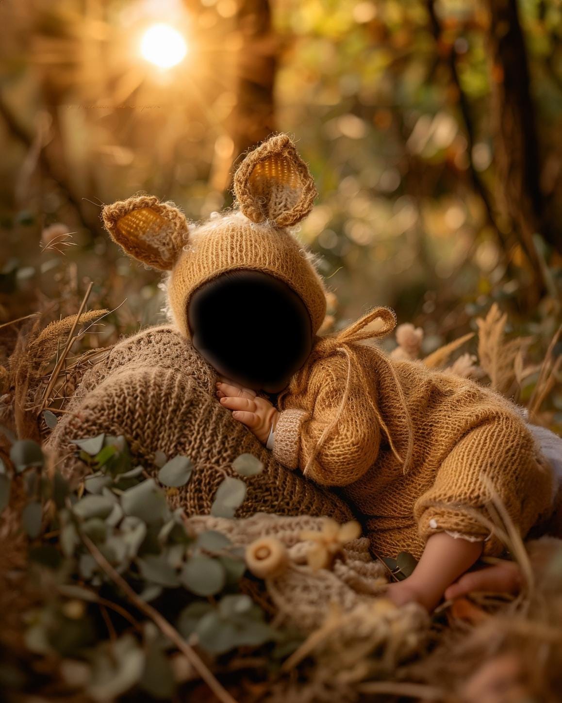 Winnie the Pooh-inspired Newborn Digital Backdrop Bundle - Honey Pot ...