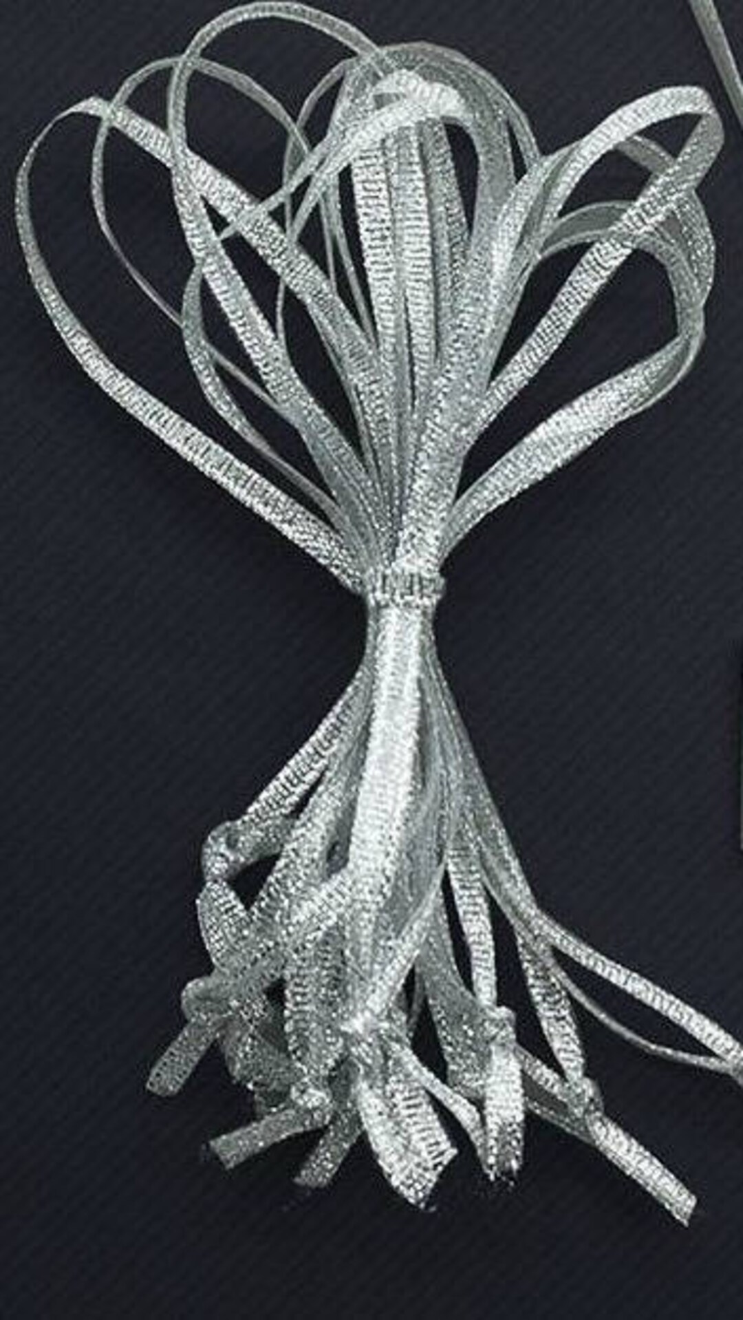 50 Pack of Hand Tied - Silver Ribbons - Christmas Decoration Ornament ...