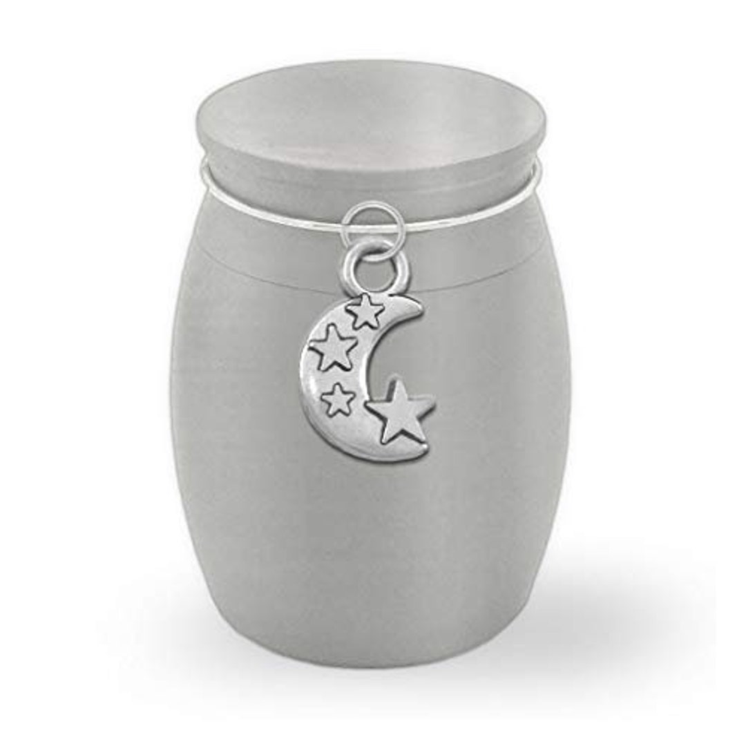 Small Mini Moon and Stars Love You Memorial Cremains Holder Container ...