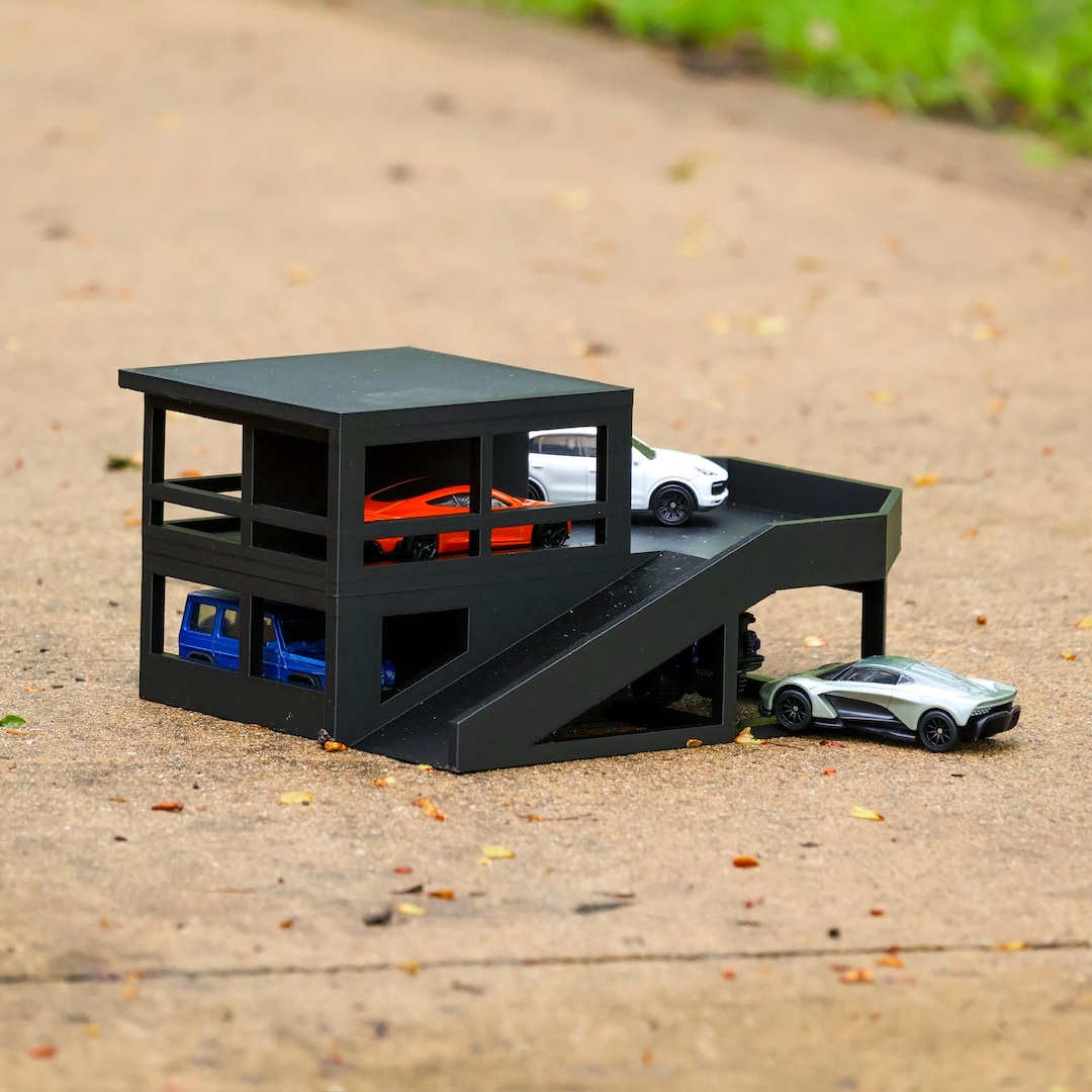 Matchbox Car Garage Modern – 2-level Parking With Ramp for Die-cast ...