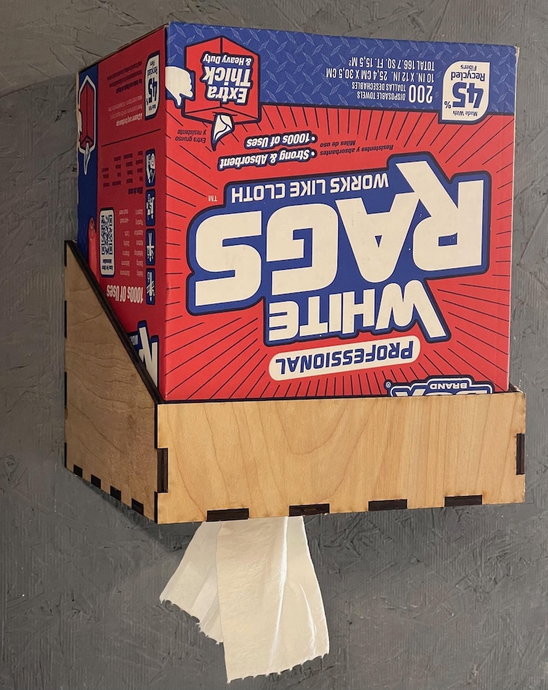 Rag in a Box Dispenser Storage Rack Organizer - Etsy