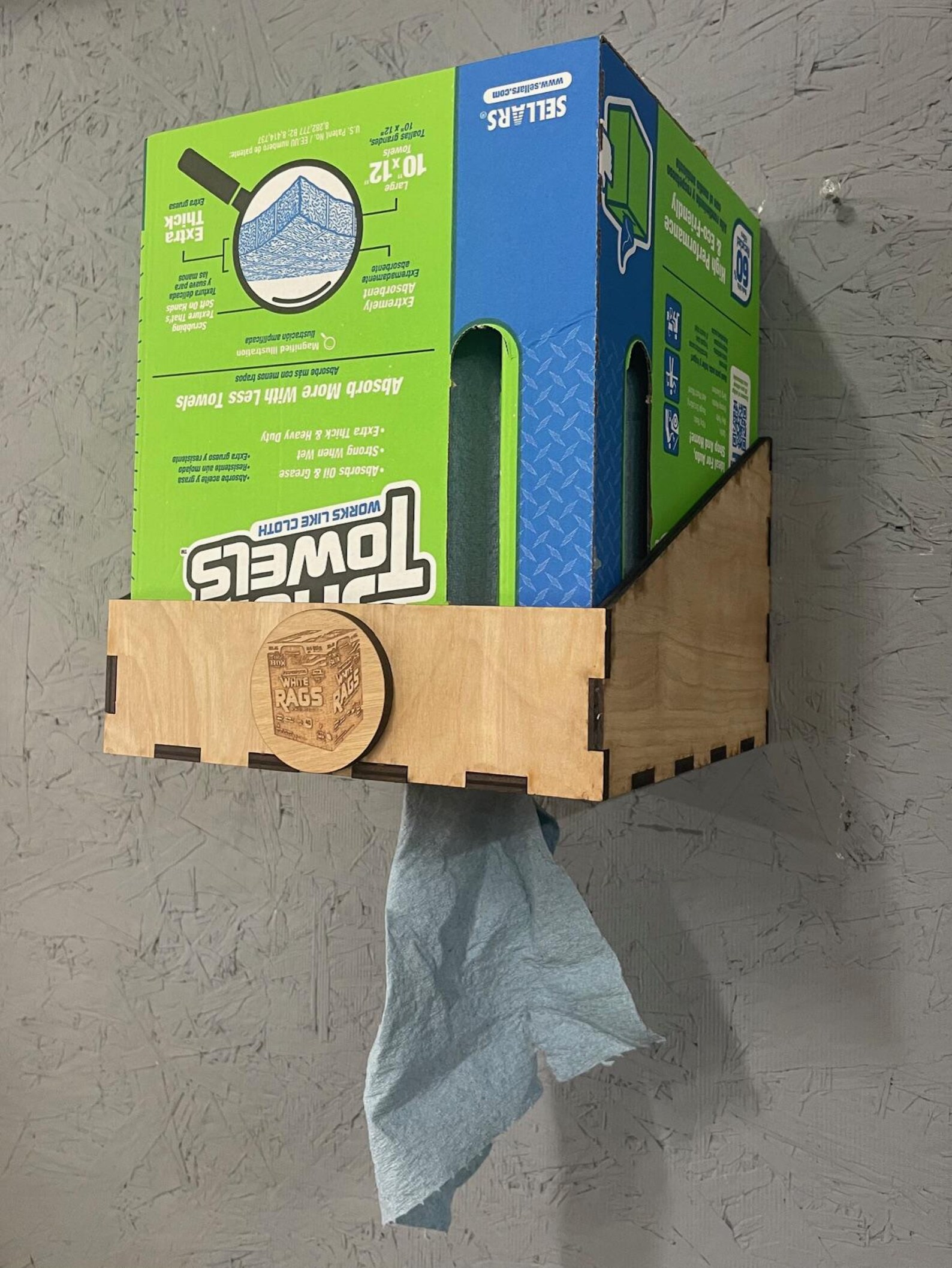 Rag in a Box Dispenser Storage Rack Organizer - Etsy