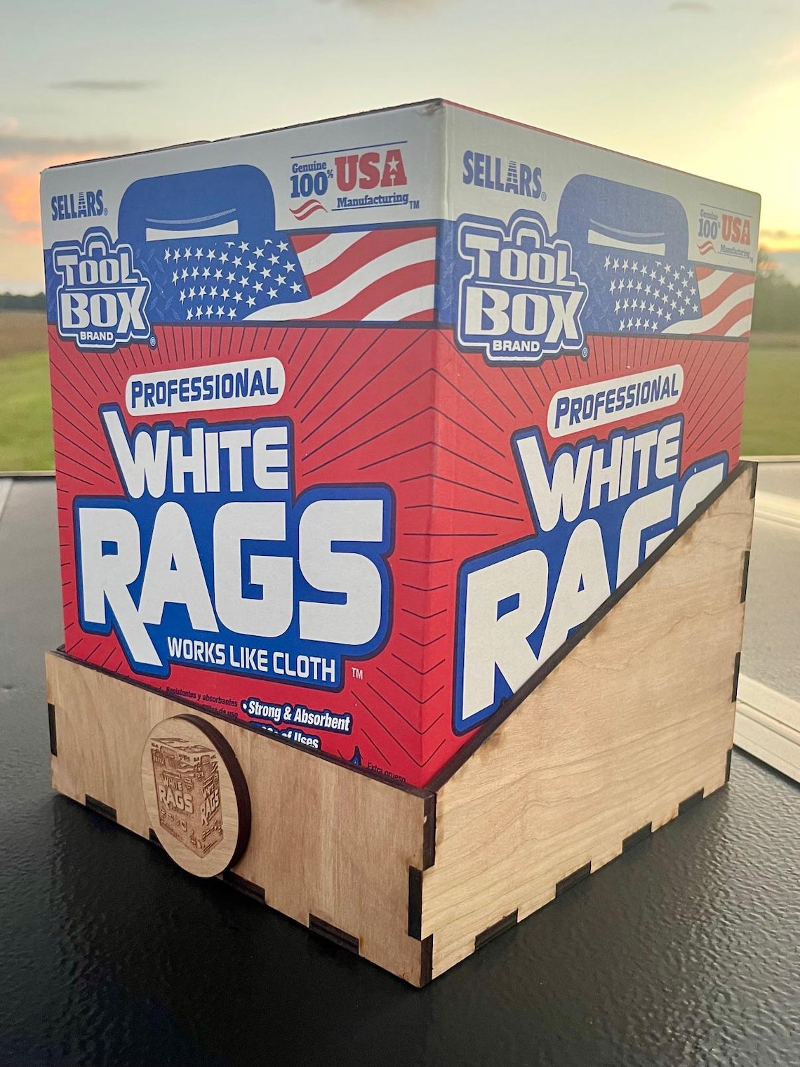 Rag in a Box Dispenser Storage Rack Organizer - Etsy