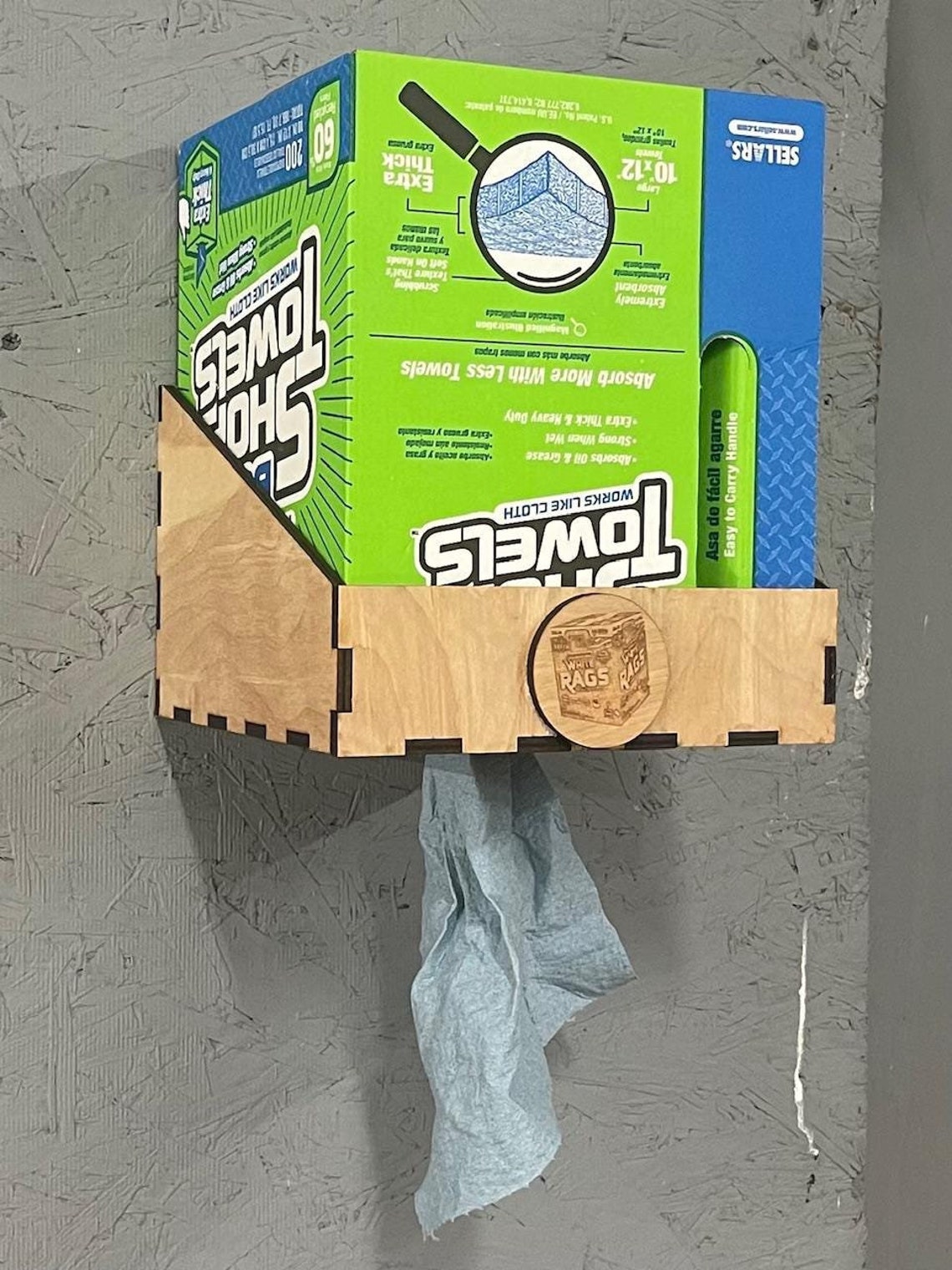 Shop Towel - Rag Box Holder - Etsy