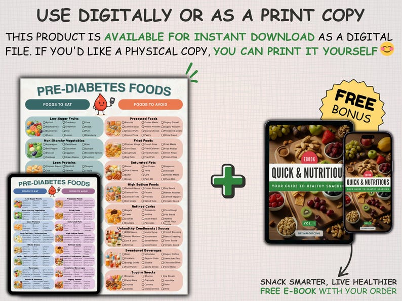 Pre Diabetes Food List, Prediabetic Foods, Prediabetes Food Guide, Pre ...