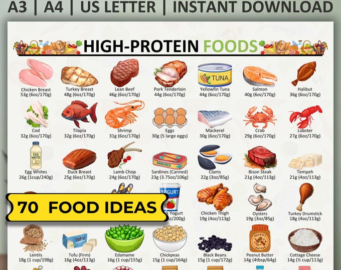 Animal Based Protein Chart, Top Protein Rich Foods, Keto Diet Meal ...