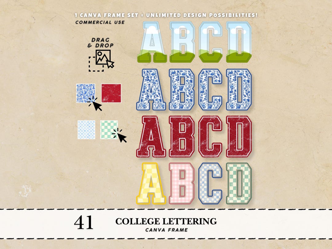Canva Letters College Letters Font Varsity Letters Canva Alphabet ...