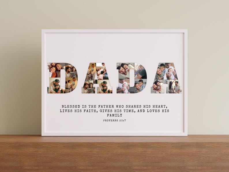 DADA Father's Day Photo Frame Father's Day Canva Collage Dad Photo ...
