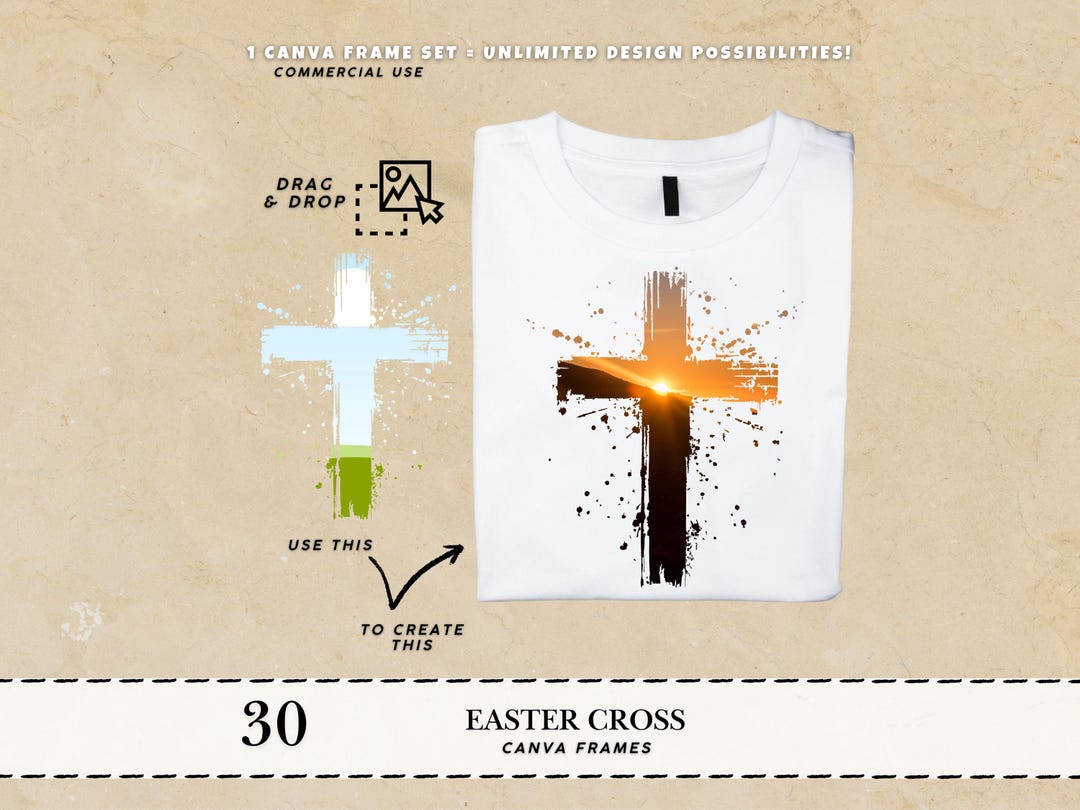 Cross Canva Frame Distressed Canva Frame Bundle Canva Frame PNG Canva ...