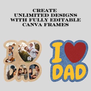 Dad Collage Frame Fathers Day Printable Fathers Day Picture Dad Photo ...