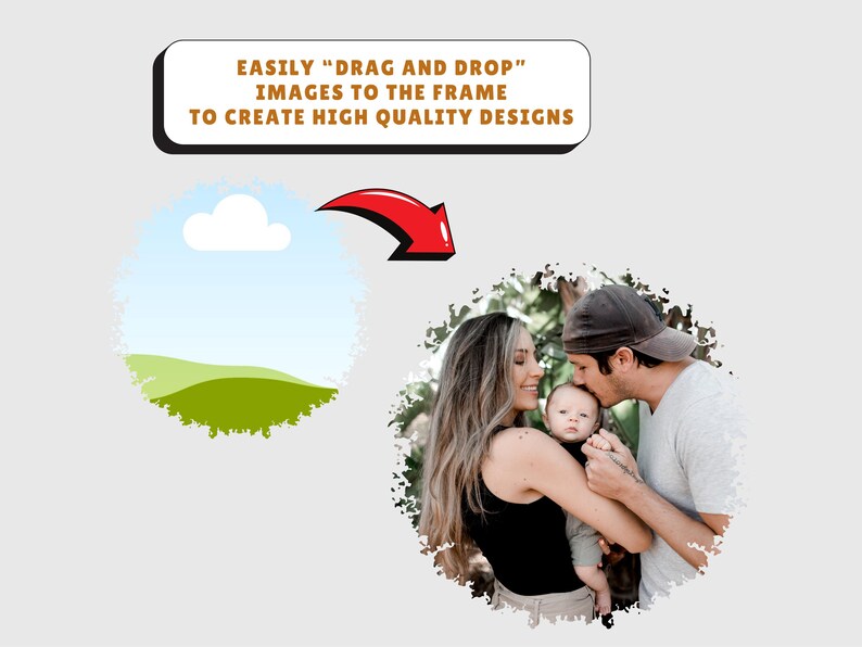 Distressed Frame Bleach Effect Distressed Edge Template Bundle Canva ...