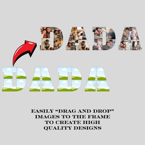 DADA Father's Day Photo Frame Father's Day Canva Collage Dad Photo ...