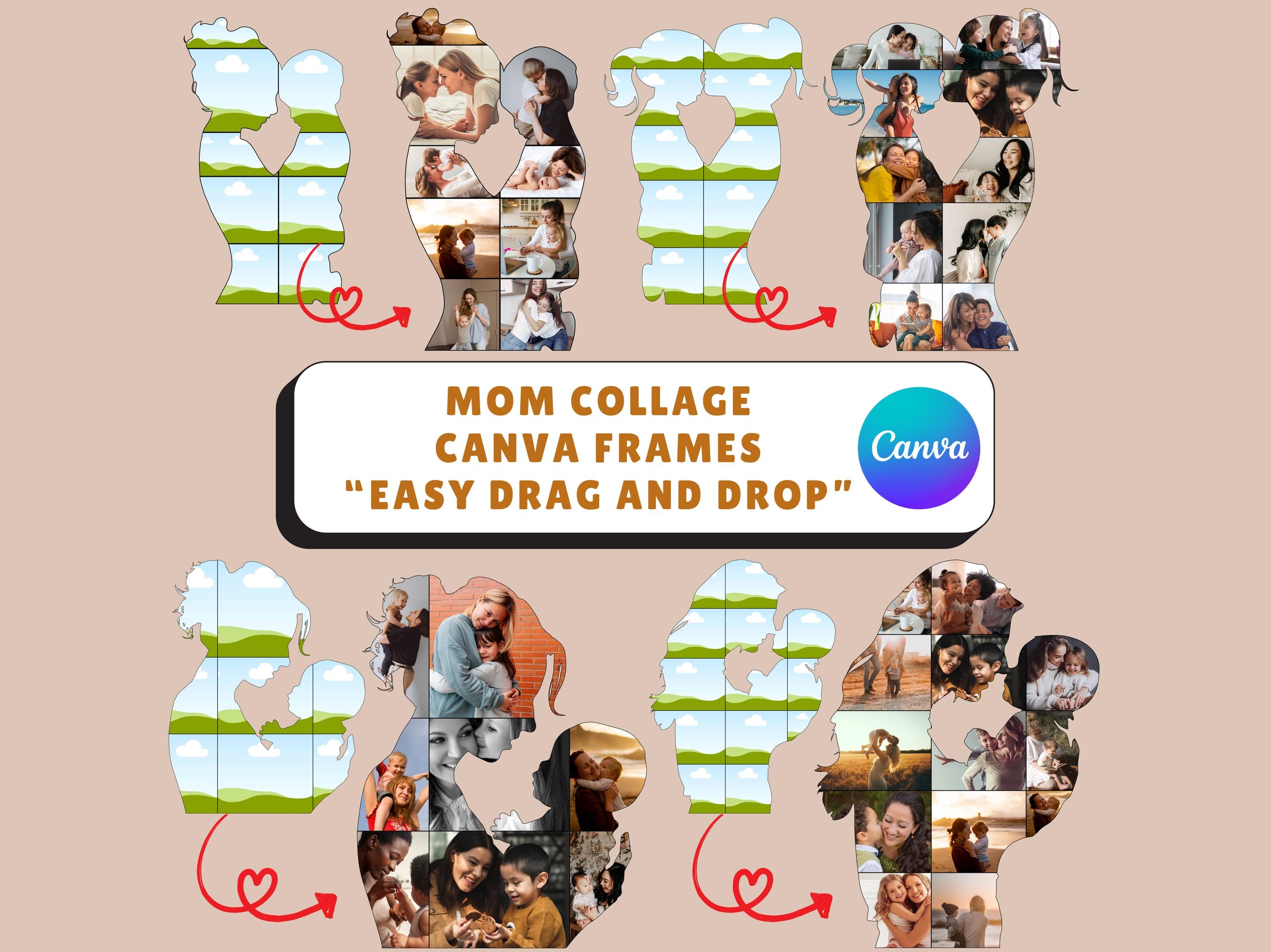 Collage Canva Frames Mom Canva Frames, Mom Memory Poster Mom Photo ...