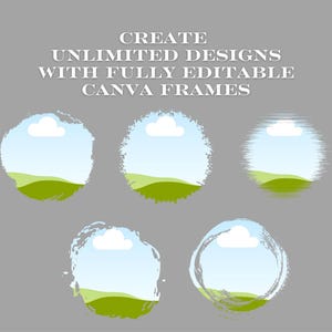 Distressed Frame Bleach Effect Distressed Edge Template Bundle Canva ...