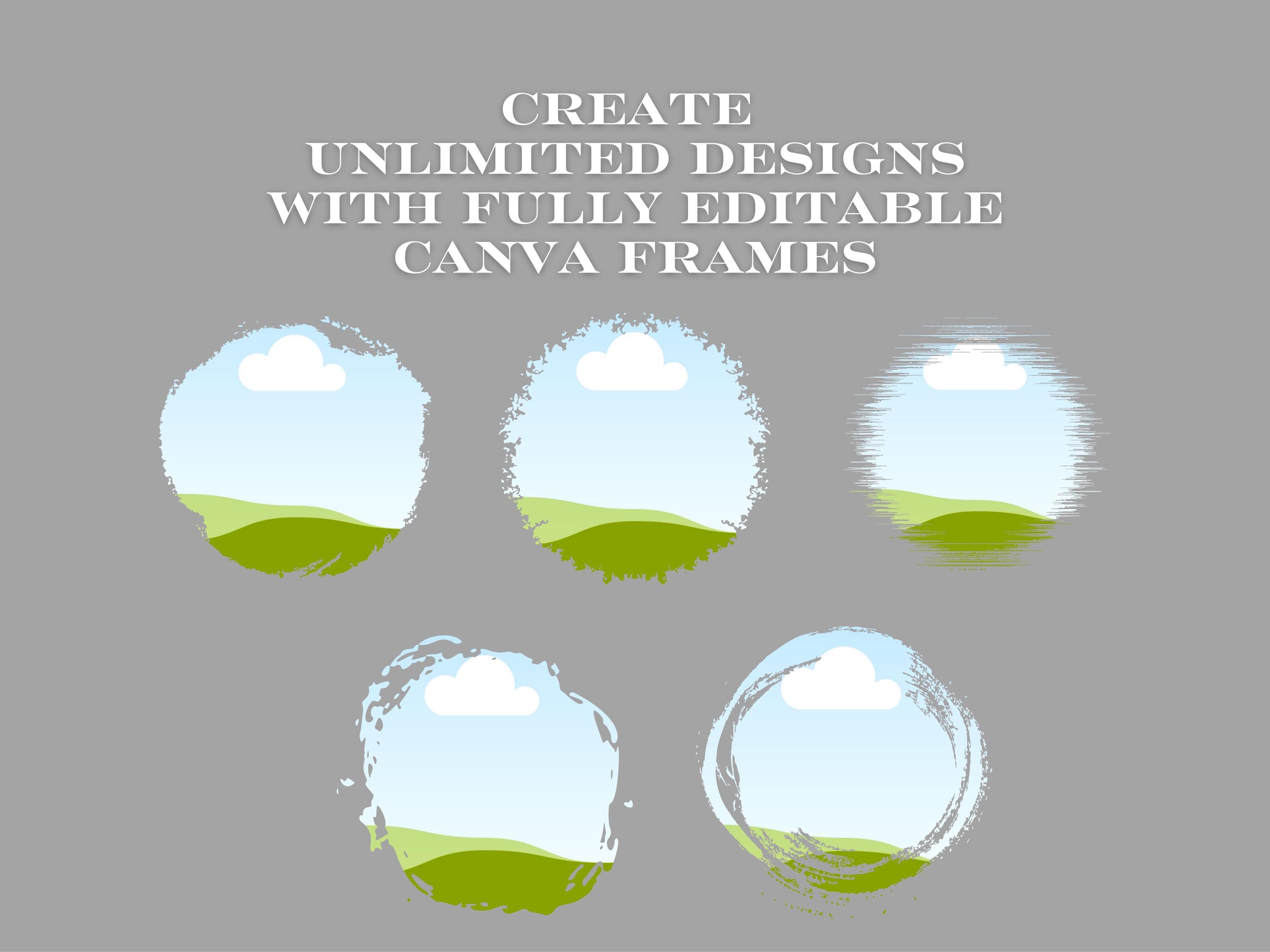 Distressed Frame Bleach Effect Distressed Edge Template Bundle Canva ...