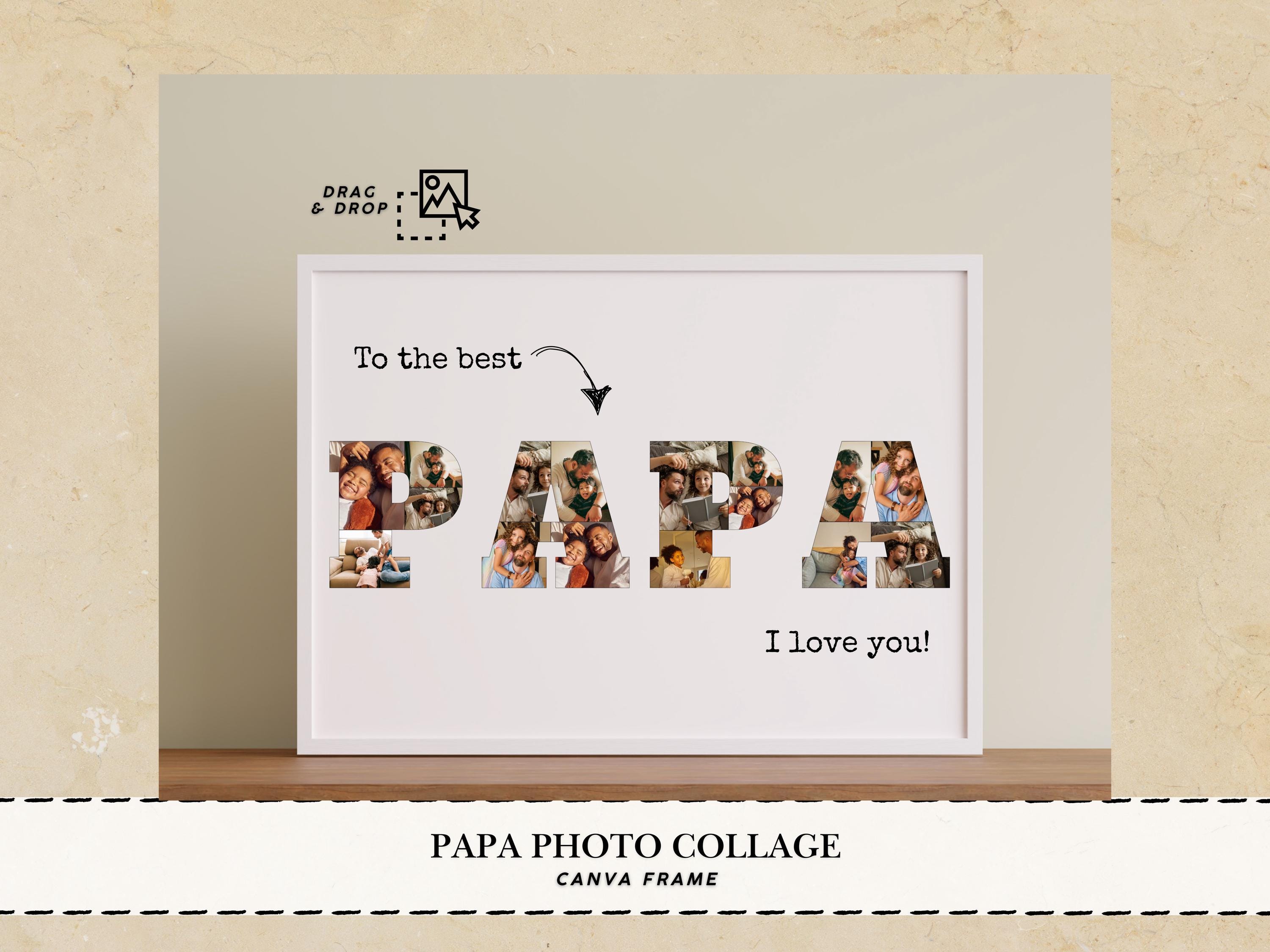 PAPA Photo Collage Custom Photo Collage Father's Day Papa Personalized ...