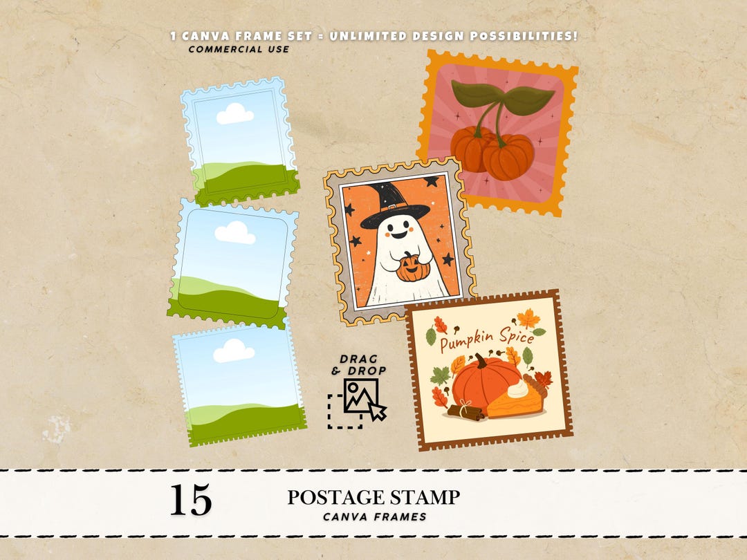 Custom Stamps Canva Frames Border Stamps Frame Postage Stamps Custom ...