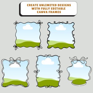 Bundle Borders Canva Frame Whimsical Border Canva Frame Bundle Template ...