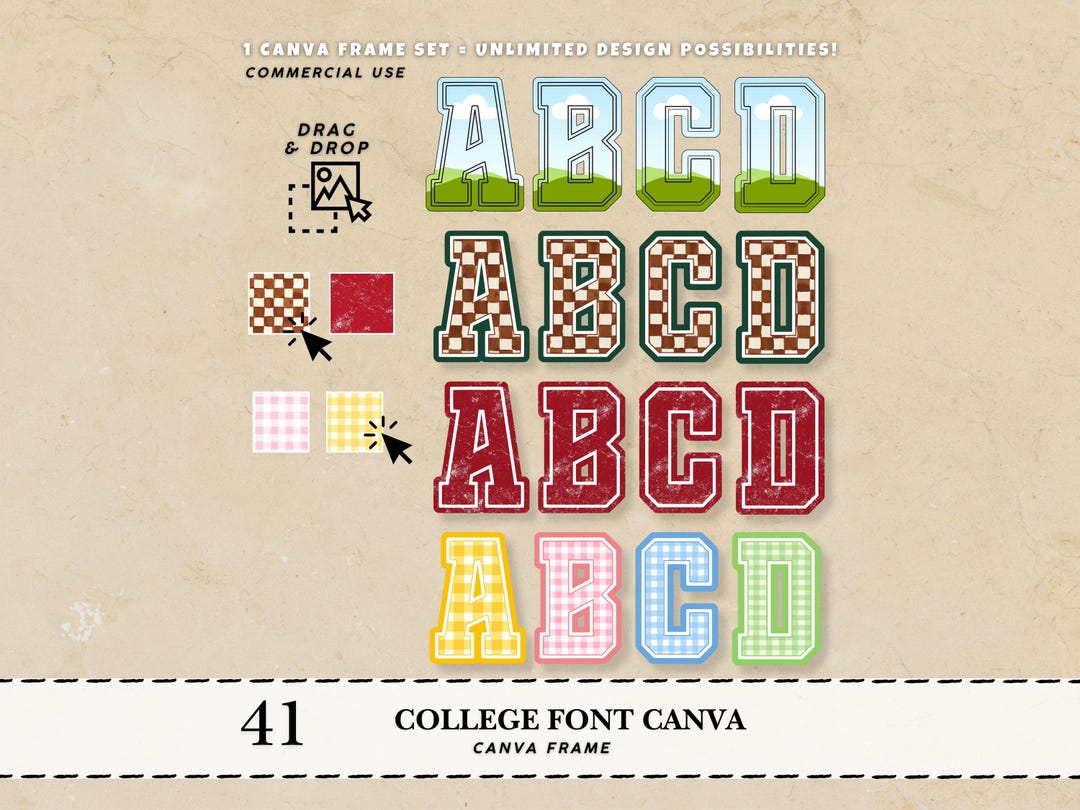 College Letters Canva Letters Canva Frame Varsity Font Varsity Letters ...