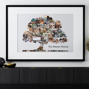 Photo Family Tree Canva Frame Template Editable Photo Collage Custom ...