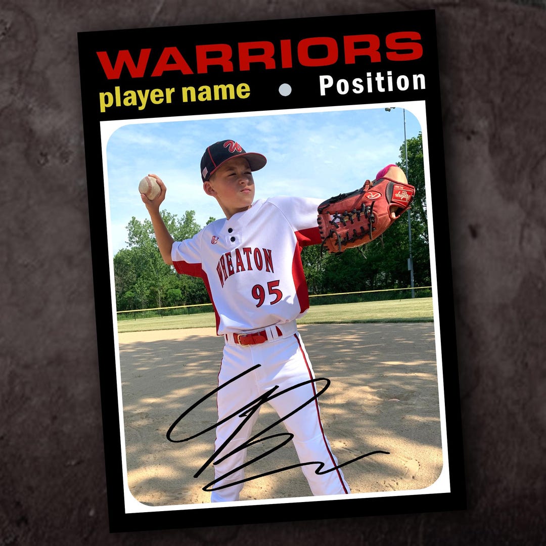 1971 Baseball Vintage Design - Personalized DIGITAL Card - Etsy