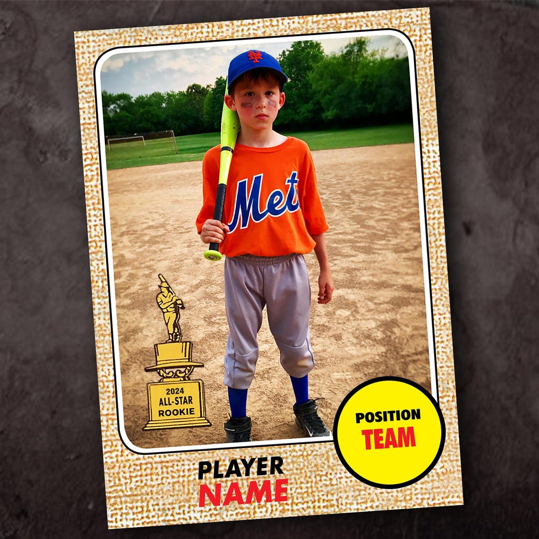 1968 Baseball Vintage Design - Personalized DIGITAL Card - Etsy