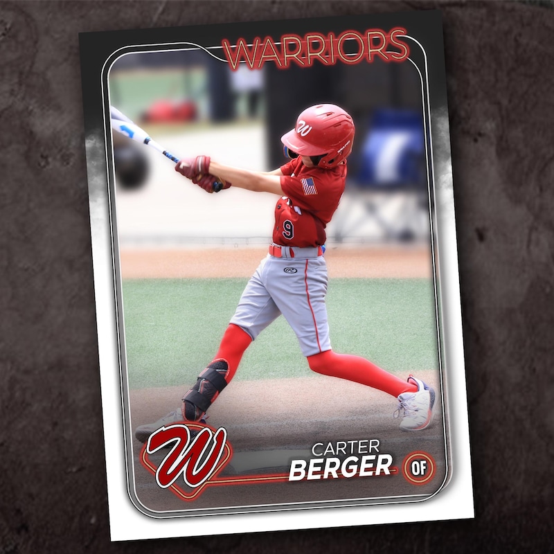 Topps Baseball Card Photoshop Template - Etsy